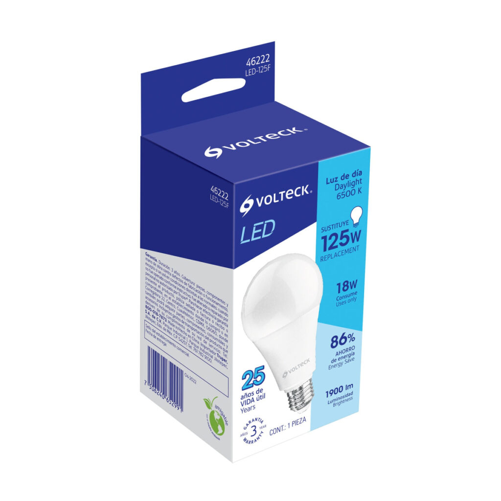 Lámpara de LED A25 18 W luz de día VOLTECK – Surtiaceros