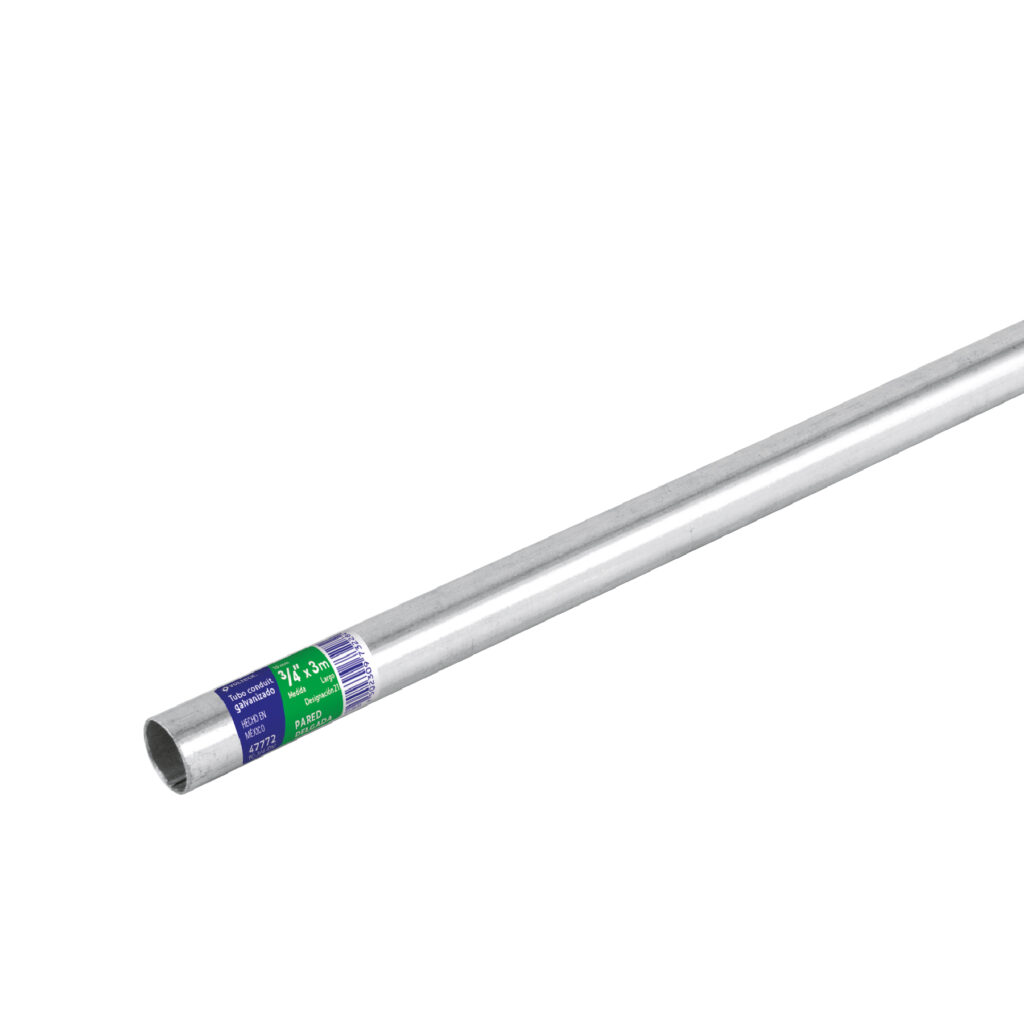 Tubo conduit 3/4″, acero galvanizado x 3 metros (Tubo Steel) – Surtiaceros