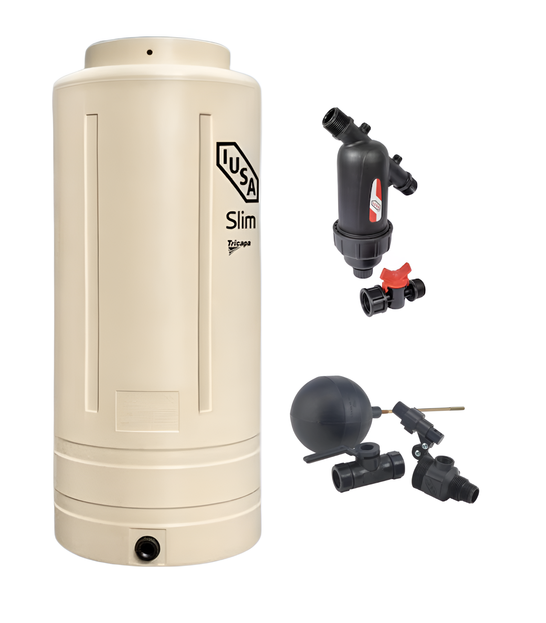 Tinaco IUSA Slim Tricapa Beige 800 L Diámetro de 78 cm. Incluye ...