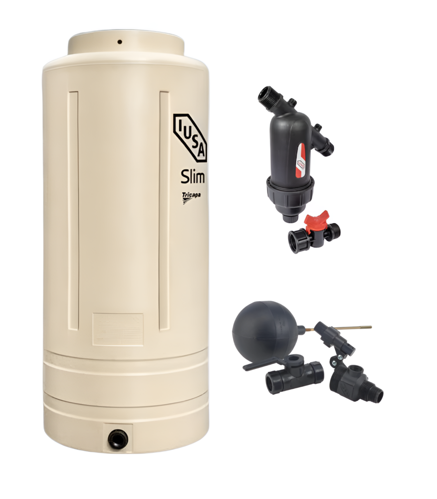 Tinaco IUSA Slim Tricapa Beige 800 L Diámetro de 78 cm. Incluye ...