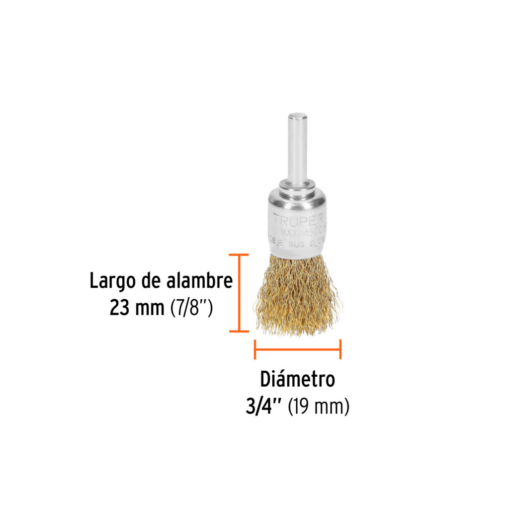 Carda de copa 3/4″ alambre grueso para taladro, Truper (Cod 11593) – Surtiaceros